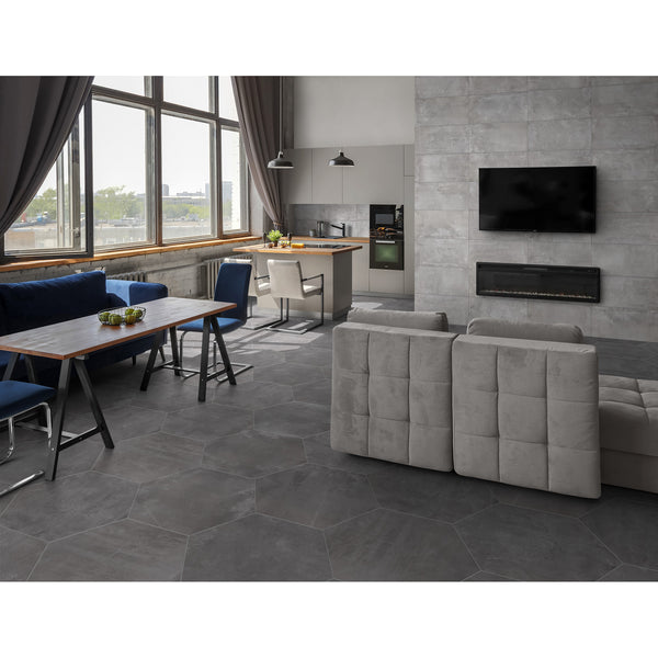 Arizona Tile - Icon Series 12" x 24" Color Body Porcelain Tile - Smoke ...