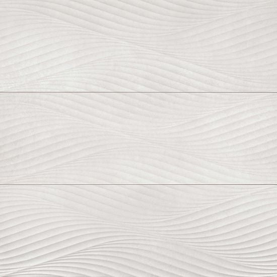 Bedrosians - Donna 13" x 40" Wave Wall Tile - Silver - Floorzz