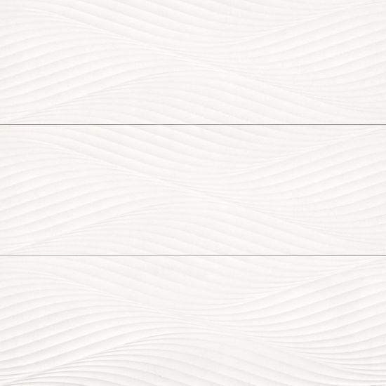 Bedrosians - Donna 13" x 40" Wave Wall Tile - White - Floorzz