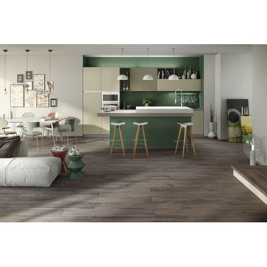 Bedrosians Tile & Stone - Othello 8" x 48" Floor & Wall Tile - Dark Gr ...