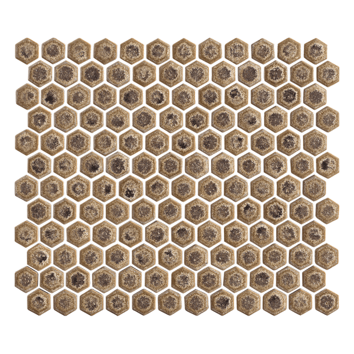 Maniscalco - Chameleon Series - 1" x 1" Porcelain Hex Mosaic - Rustic ...