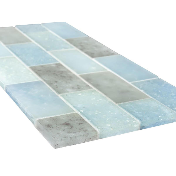Ceramica - Liquid Glass Wall Tile 1.75 in. x 3.5 in. - Yellowstone Ble ...