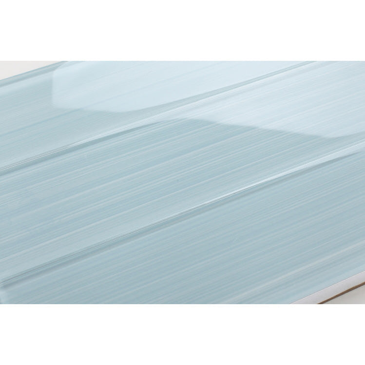 Elysium - Lucy Blue Painting 4 in. x 16 in. Glass Mosaic — Floorzz