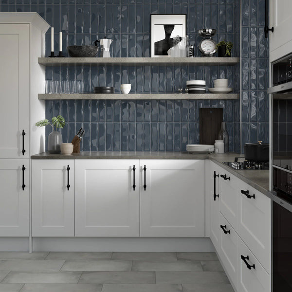 Emser Tile - Estasi 3 in. x 12 in. Glazed Ceramic Tile - Navy Matte ...