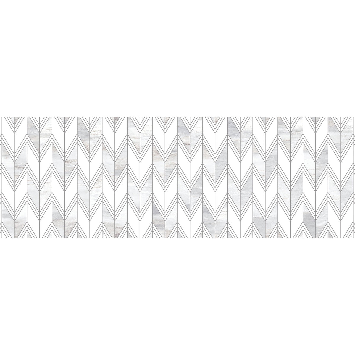 Emser Tile - Kudos 16 in. x 47 in. Glazed Ceramic Tile - Perla Chevron ...
