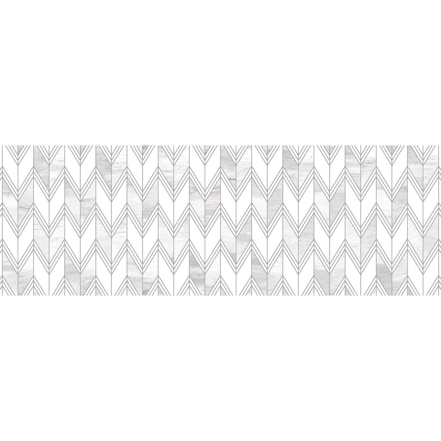 Emser Tile - Kudos 16 in. x 47 in. Glazed Ceramic Tile - Perla Chevron ...