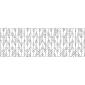 Emser Tile - Kudos 16 in. x 47 in. Glazed Ceramic Tile - Perla Chevron ...