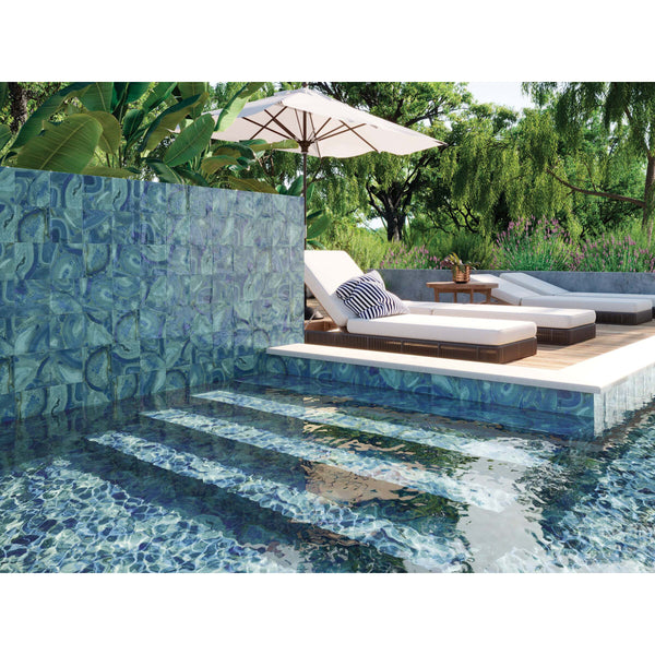 Emser Tile - Immerse 6" x 6" Glazed Porcelain Tile - Aqua - Floorzz