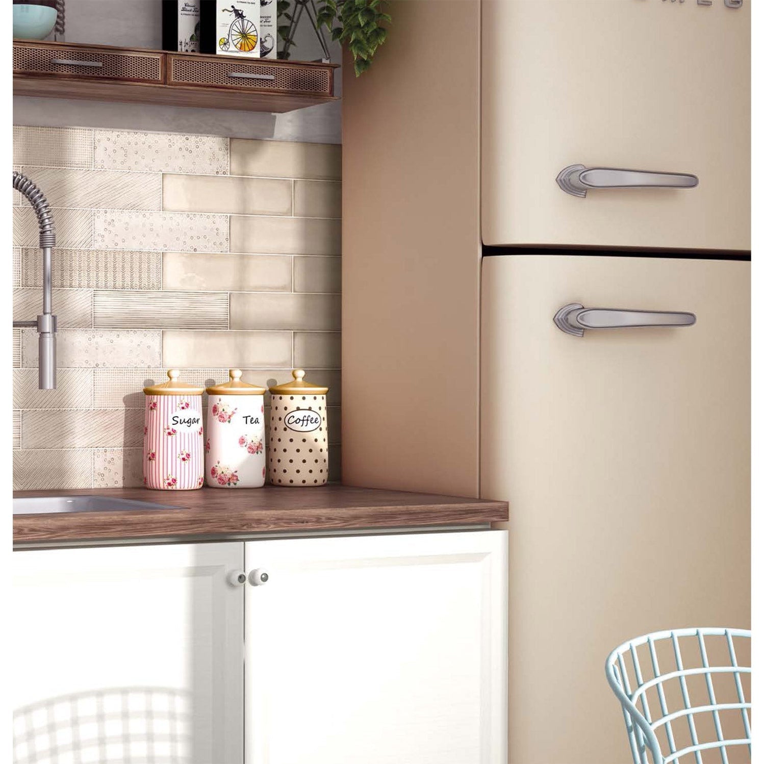 Equipe - Splendours Collection - 3 in. x 12 in. Wall Tile - Cream — Floorzz