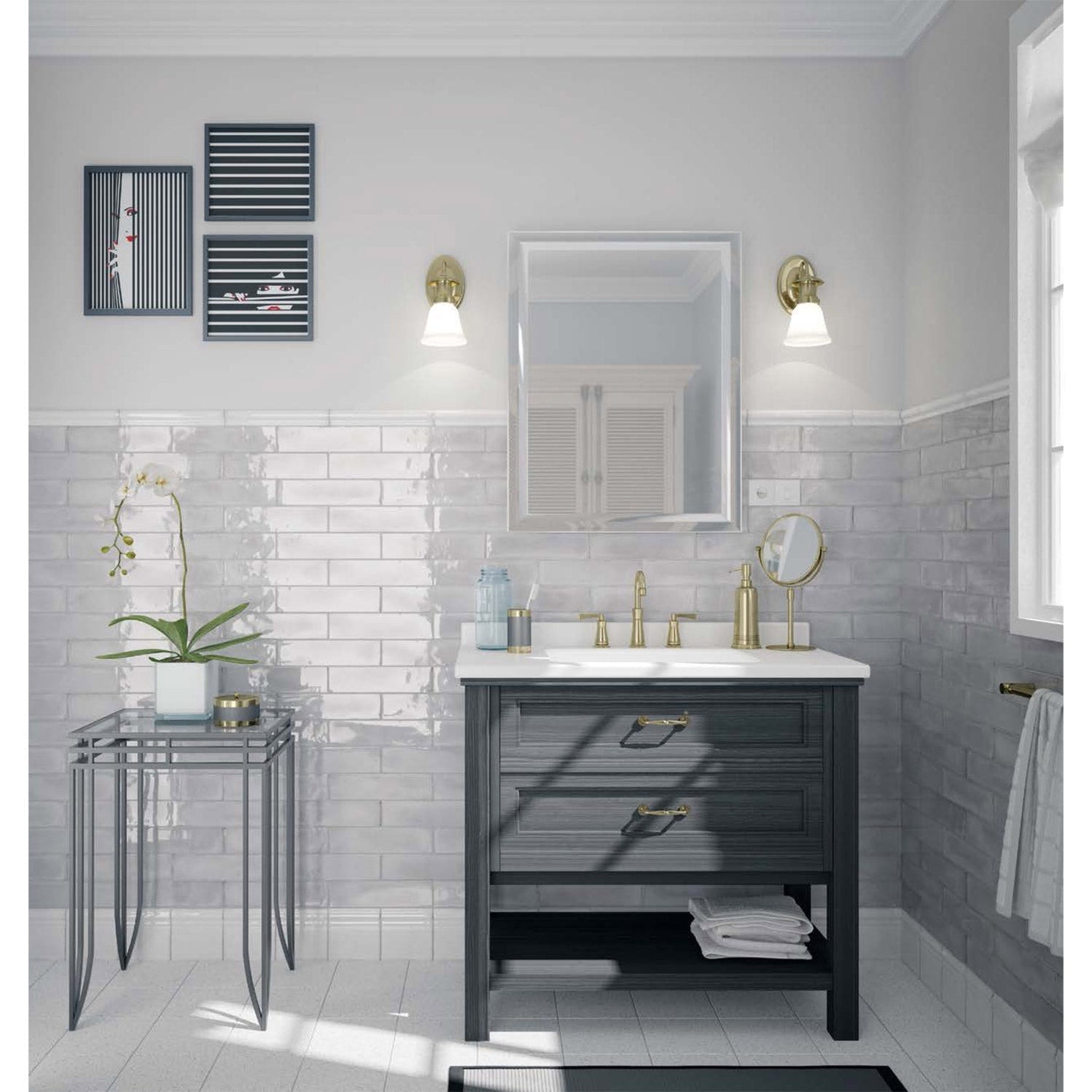 Equipe - Splendours Collection - 3 in. x 12 in. Wall Tile - Grey — Floorzz
