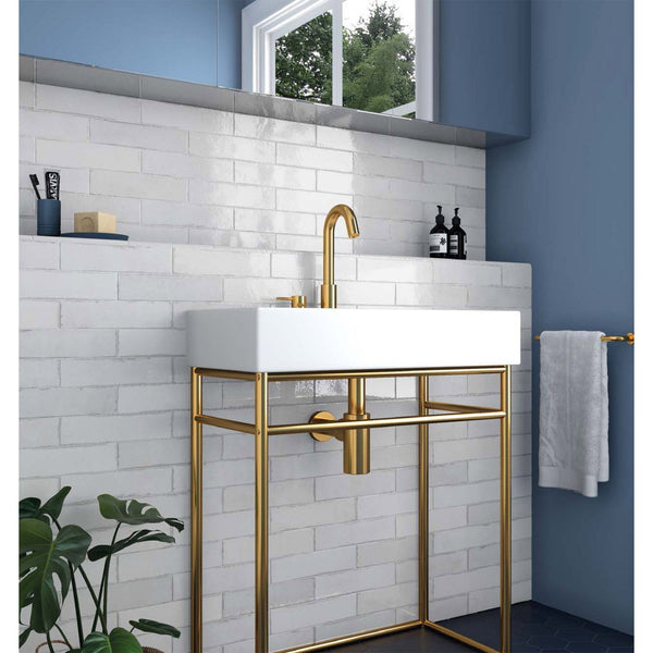 Equipe - Tribeca Collection - 2.5 in. x 10 in. Wall Tile - Gypsum Whit ...