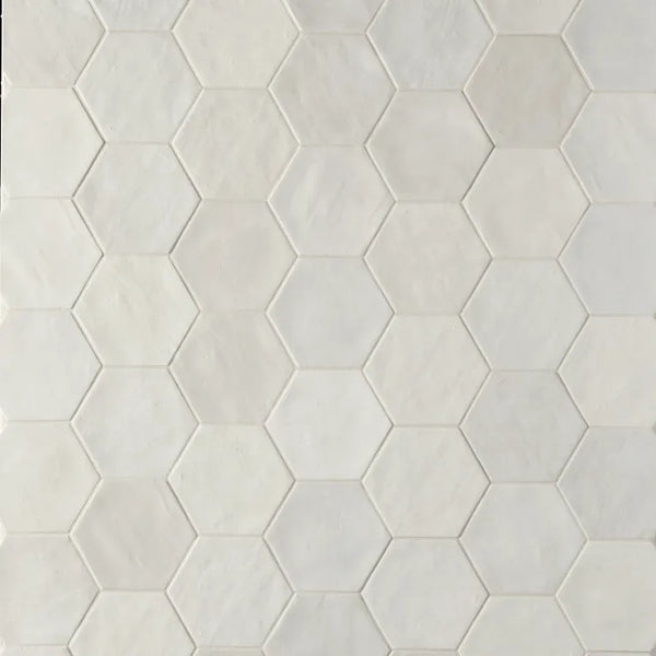 Arizona Tile - Spark Series - 6" x 7" Ceramic Hex Tile - Matte Ivory ...