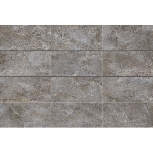 Floors 2000 - Amazon 12 in. x 24 in. Porcelain Tile - Grey Polished ...