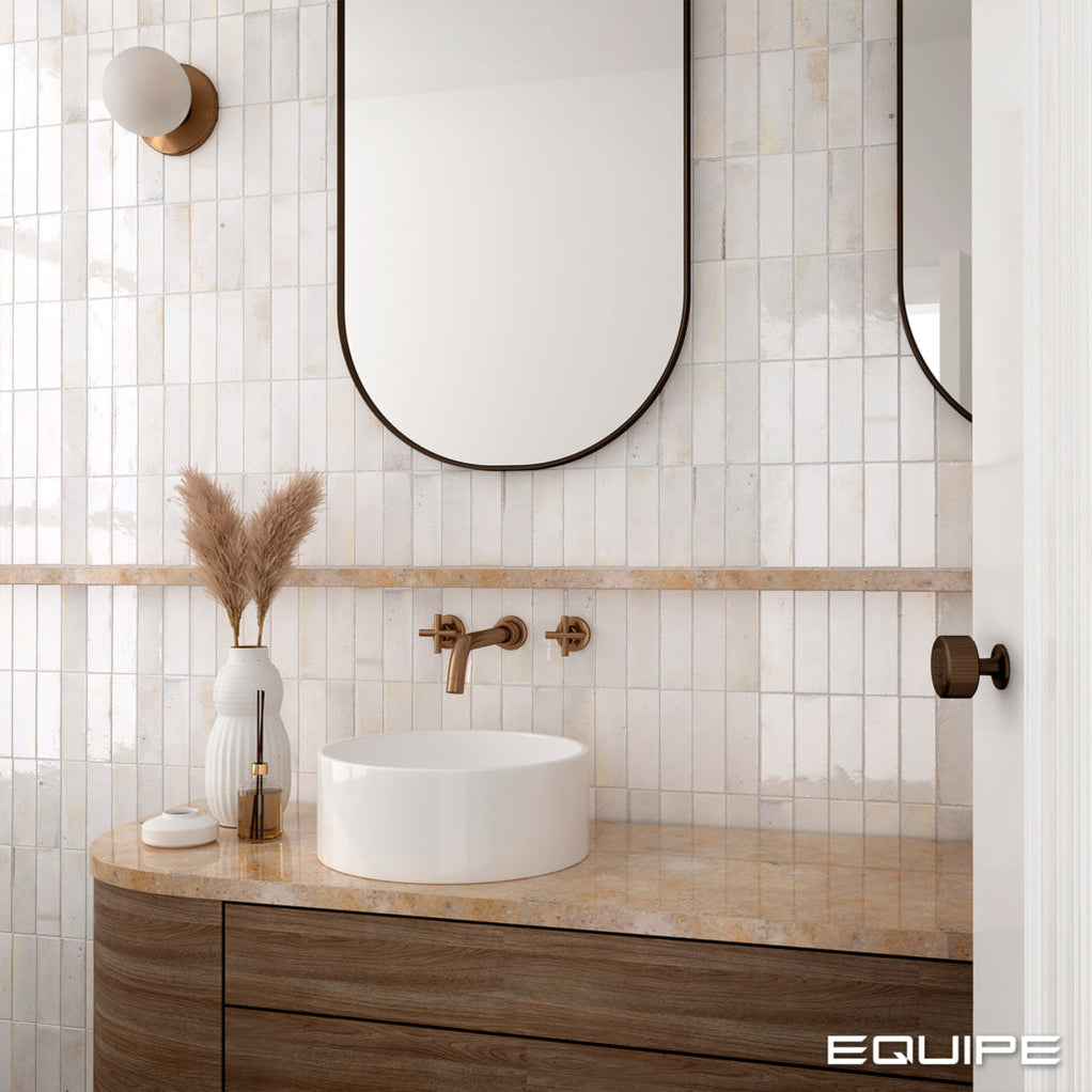 Equipe - Hanoi 2 1/2" x 8" Ceramic Tile - White — Floorzz
