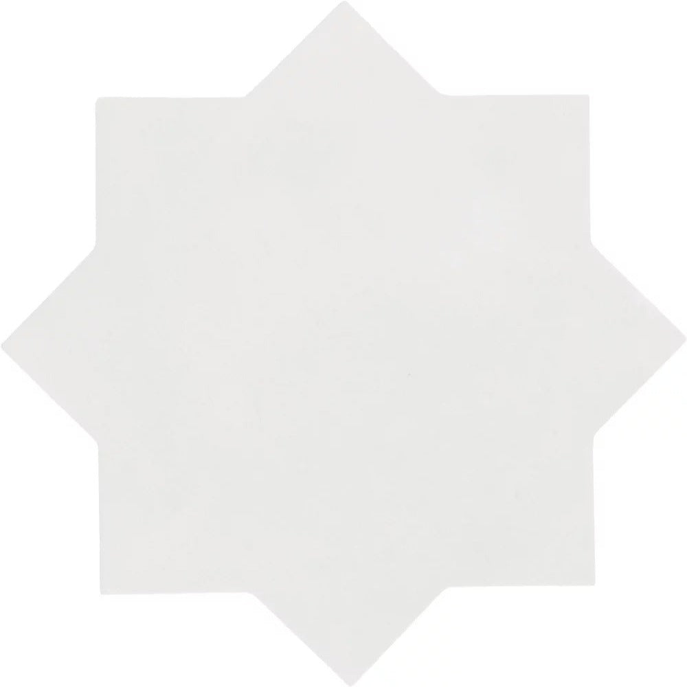 Equipe - Kasbah 6 1/2" x 6 1/2" Matte Porcelain Tile - Star - Bone ...