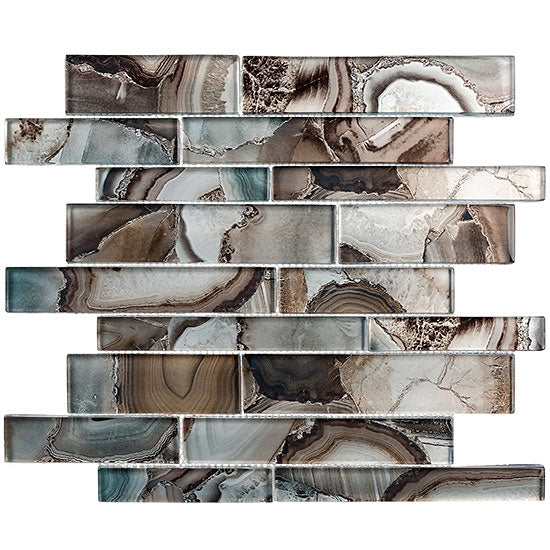 Bellagio - Magical Forest Collection - Glass Random Brick Mosaic - Cha ...