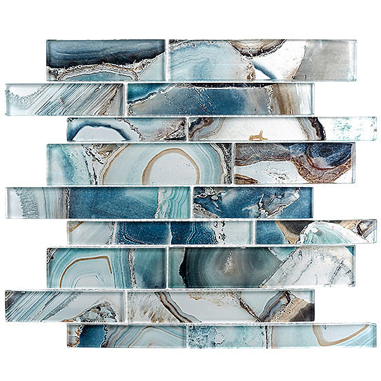 Bellagio - Magical Forest Collection - Glass Random Brick Mosaic - Cry ...