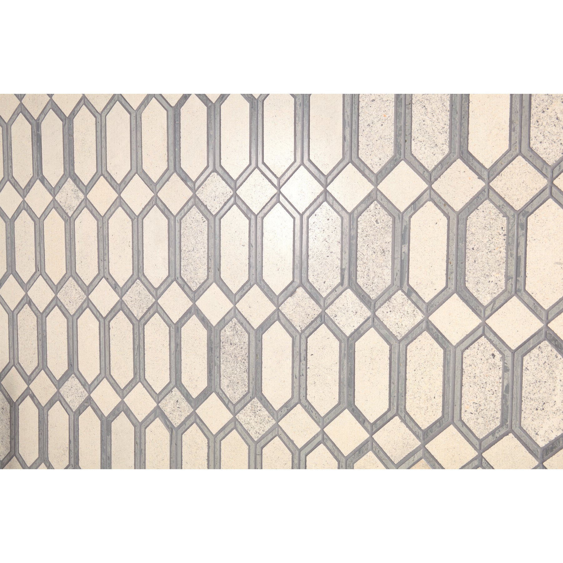 Marazzi - Castellina - Stone Mosaic - Linear Hex Beige and Gray - Floorzz
