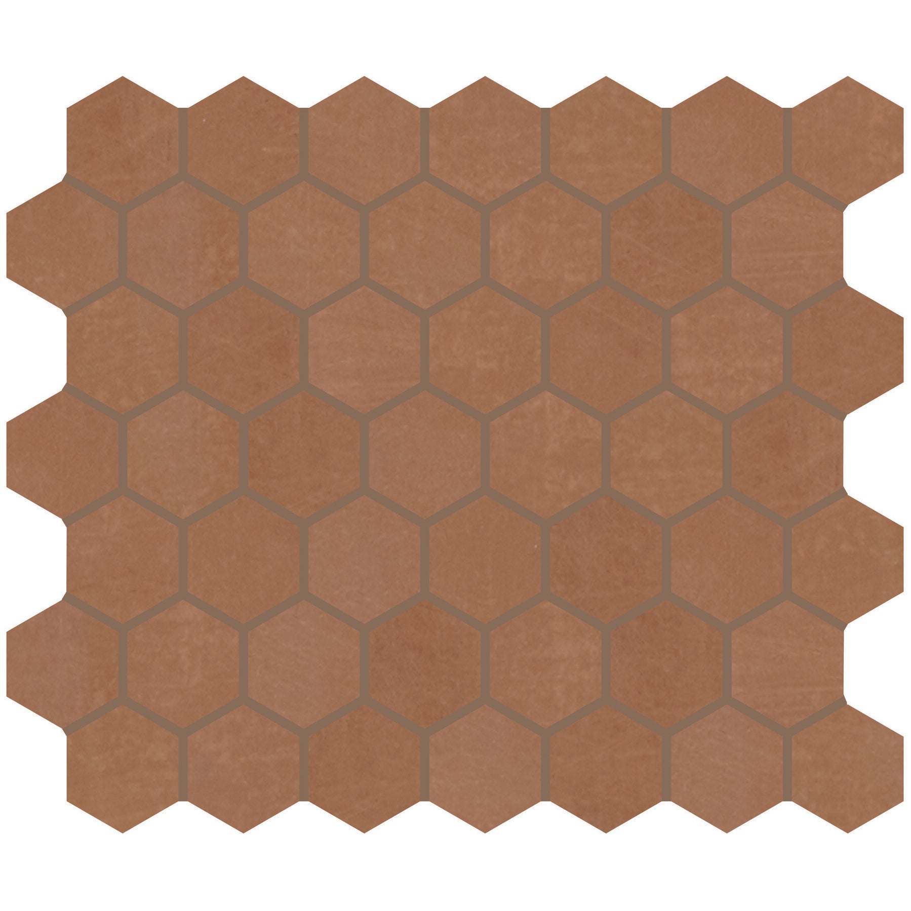 Marazzi - Moroccan Concrete 1.5" x 1.5" Hexagon Mosaic - Terra Cotta ...