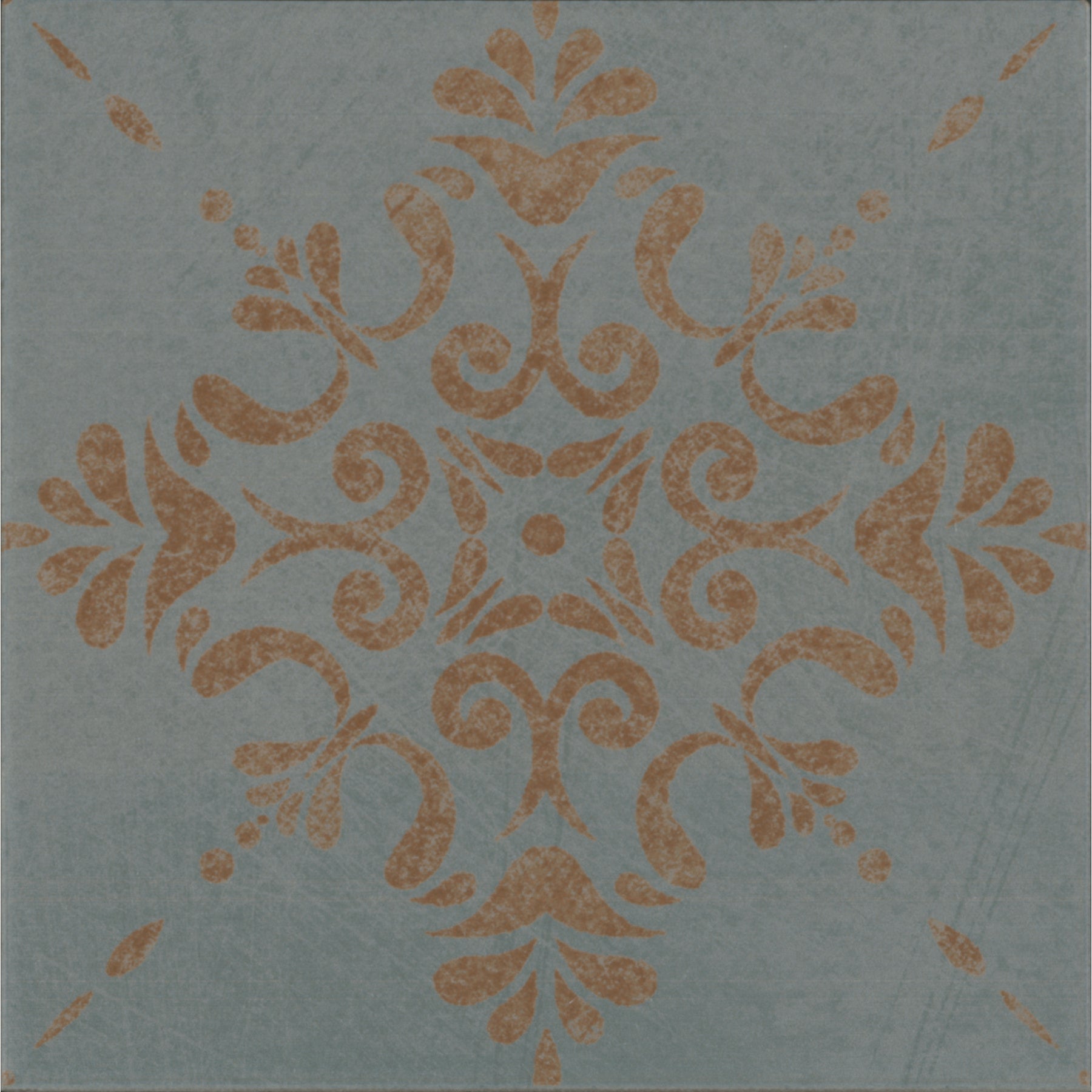 Marazzi - Moroccan Concrete 8" x 8" Deco Porcelain Tile - Aziza Blue G ...