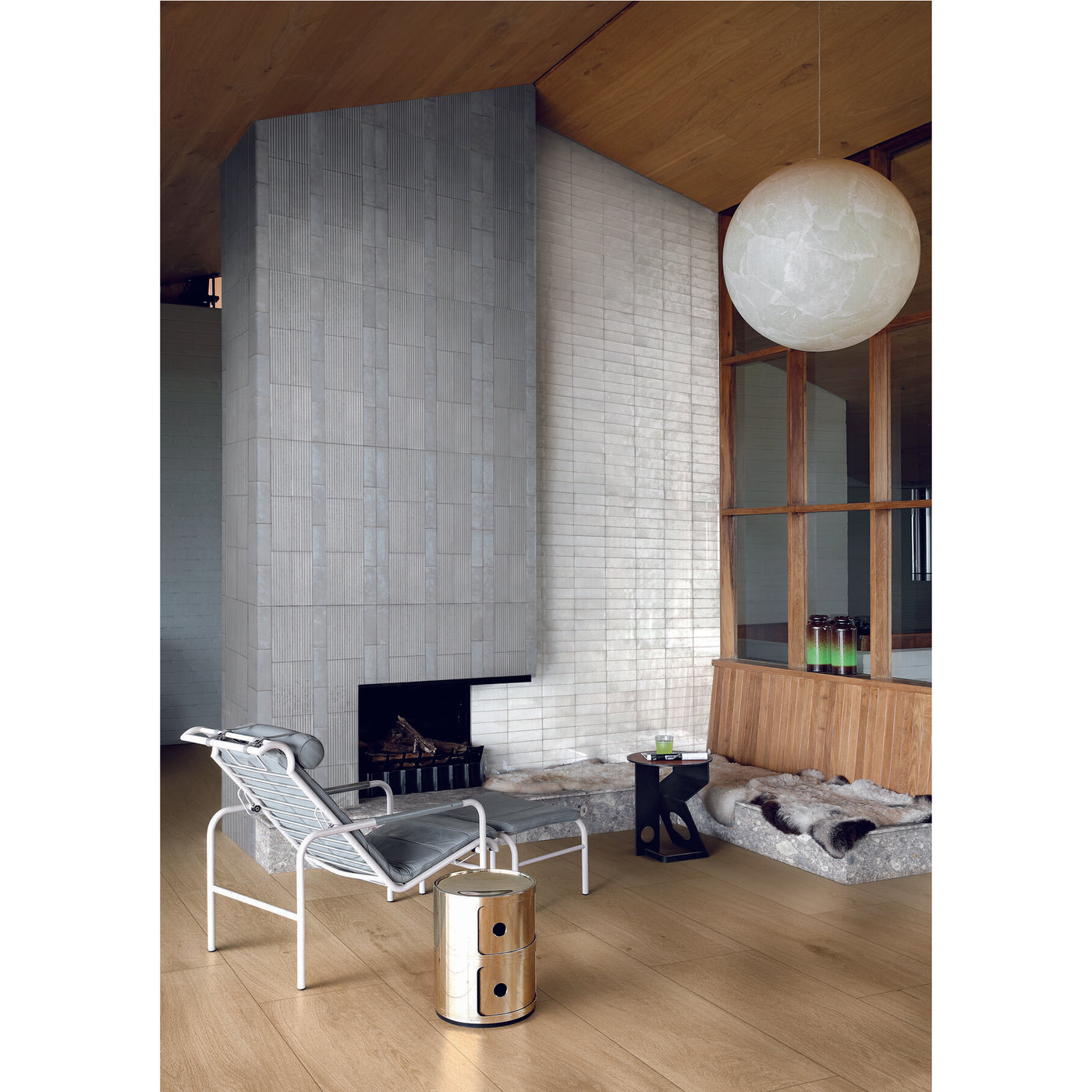 Marazzi - Rice - 3 in. x 8 in. Glazed Porcelain Wall Tile - Grigio Str ...