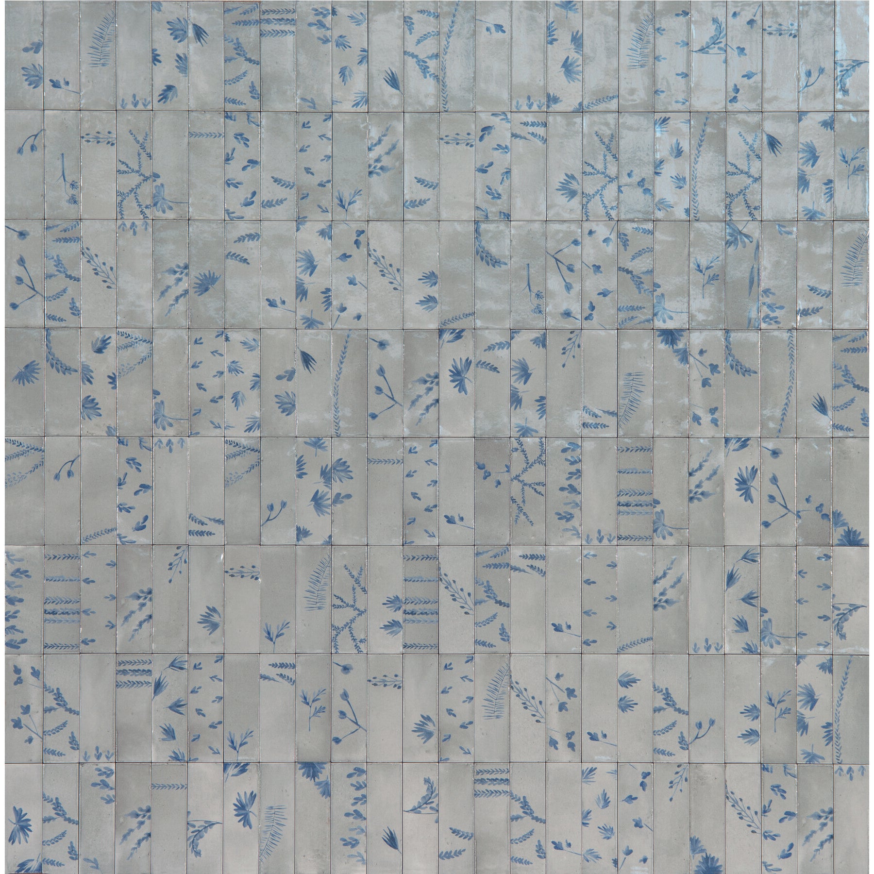 Marazzi - Rice - 2 in. x 6 in. Glazed Porcelain Wall Tile - Grigio Dec ...