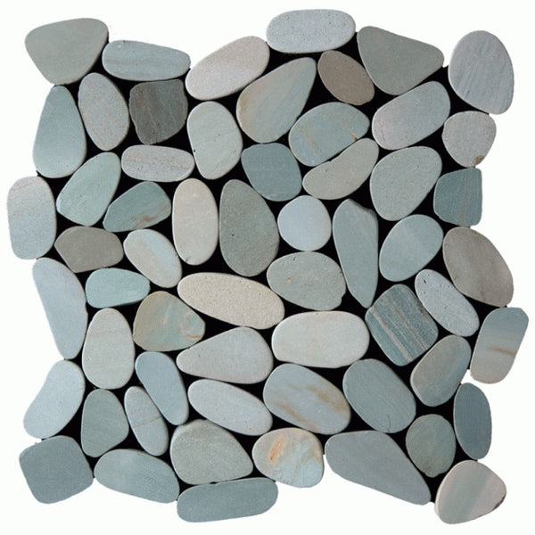 Maniscalco - Botany Bay Pebbles - Sliced Sea Green (Q207) - Floorzz