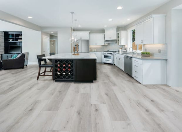 Gray Laminate Flooring Kitchen