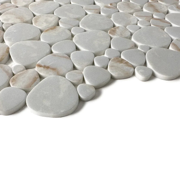 Lungarno - Simple Stone Glass Mosaic - Oro Pebble - Floorzz