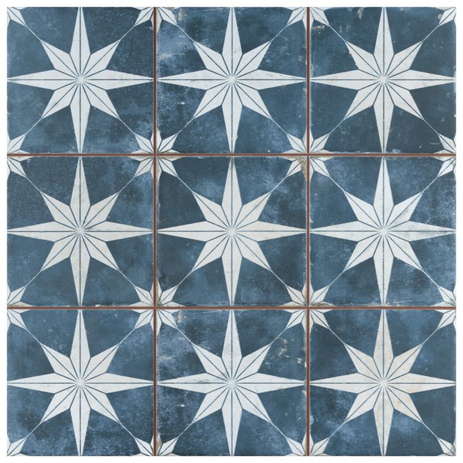 SomerTile - Harmonia 13 in. x 13 in. Ceramic Tile - Kings Star Sky ...