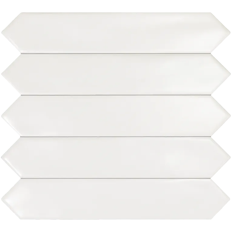 Arizona Tile - Spark Series - 2" x 10" Ceramic Picket Tile - Matte Whi ...