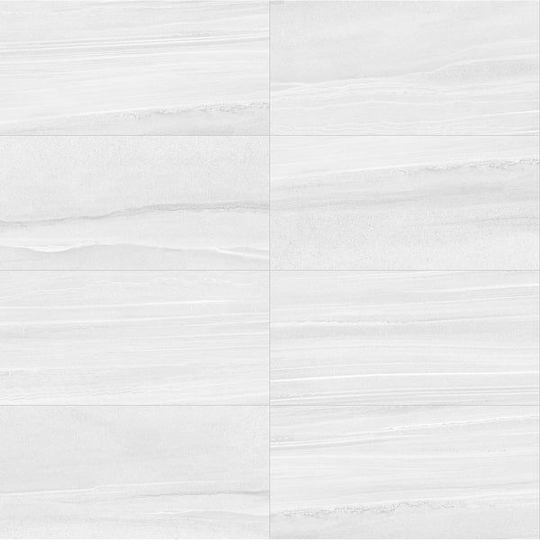 Tesoro - Isla Series - 12 in. x 24 in. Pressed Porcelain Tile - White ...