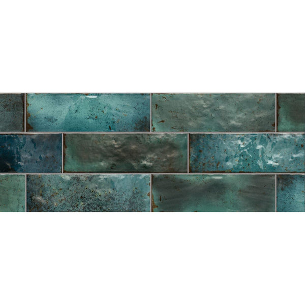 Topcu - Amazonia - 2.5 in. x 8 in. Ceramic Wall Tile - Sapphire - Floorzz