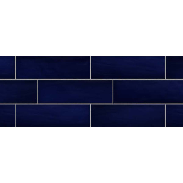 Topcu - Borriana - 3 in. x 12 in. Ceramic Wall Tile - Navy - Floorzz
