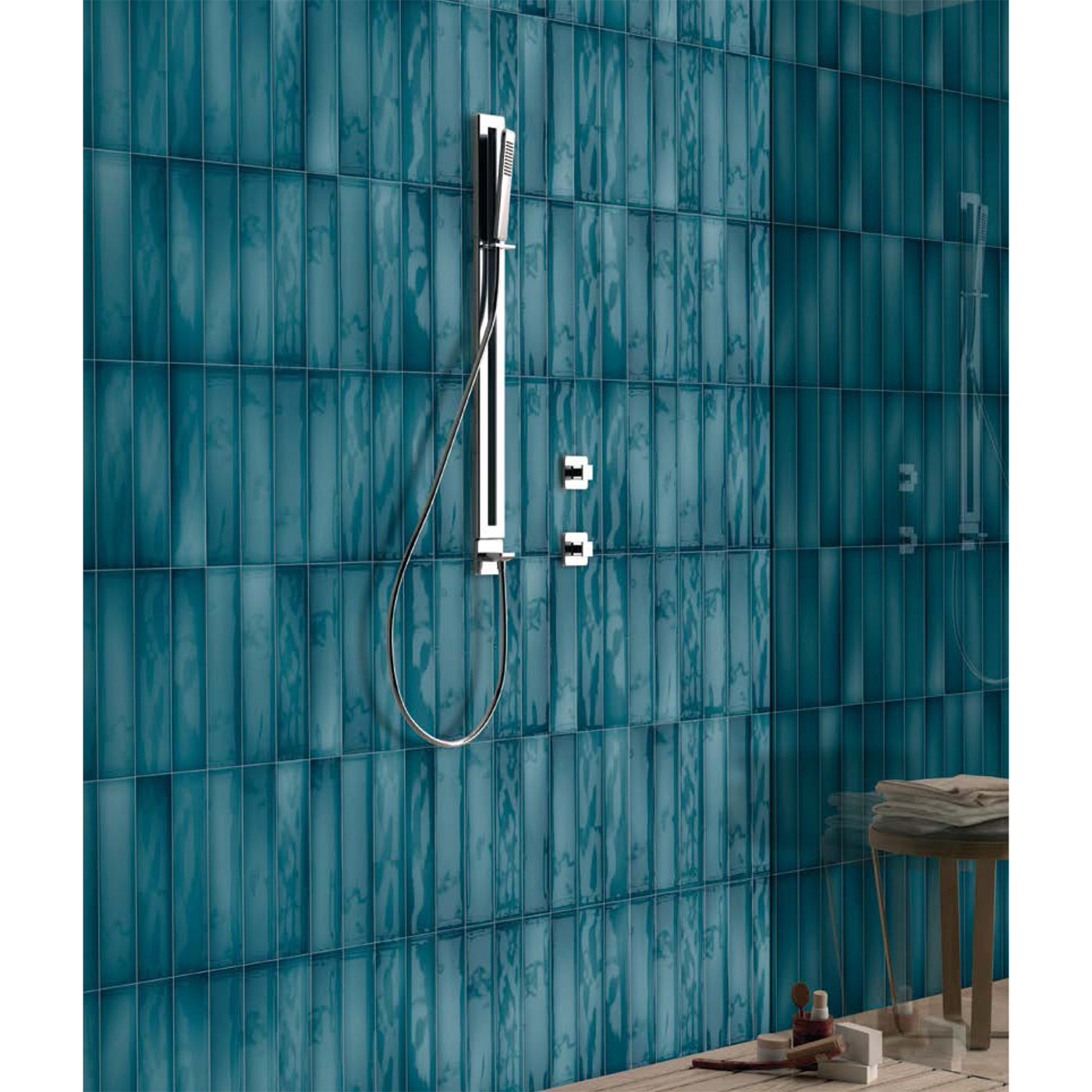 Topcu - Borriana - 3 in. x 12 in. Ceramic Wall Tile - Ocean — Floorzz