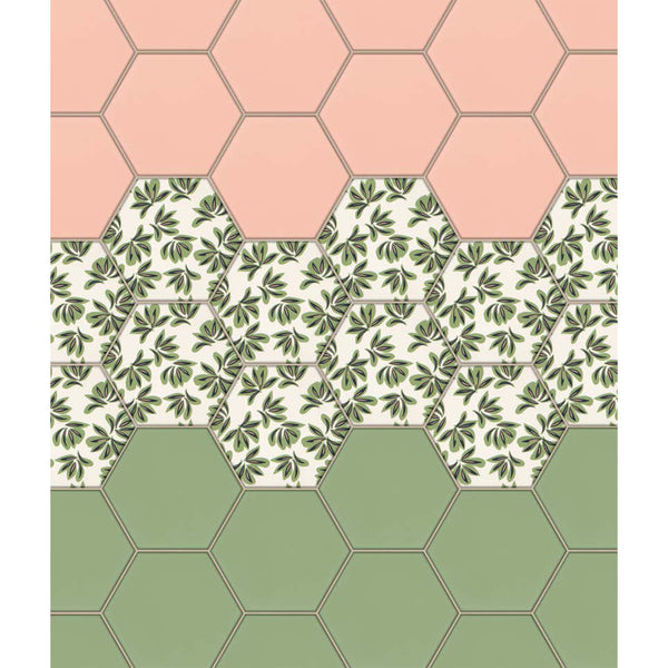 Topcu - Flamingo 6 in. Porcelain Hexagon Tile - Leslie - Floorzz