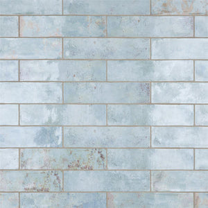 SomerTile - Biarritz 3" x 12" Ceramic Wall Tile - Blue — Floorzz