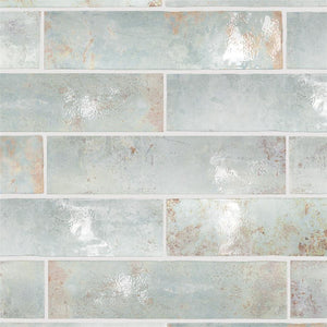 SomerTile - Biarritz 3" x 12" Ceramic Wall Tile - Green — Floorzz