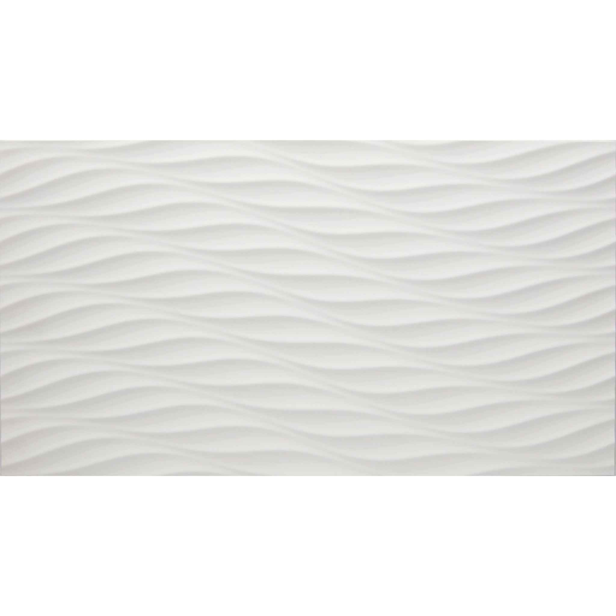 Arizona Tile - 3D Series - 12" x 22" Ceramic Tile - White Twist - Floorzz