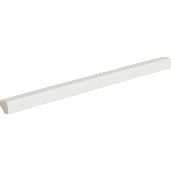 Arizona Tile - 3D Series - 1/2" x 8" Ceramic Pencil Bullnose Trim - Wh ...