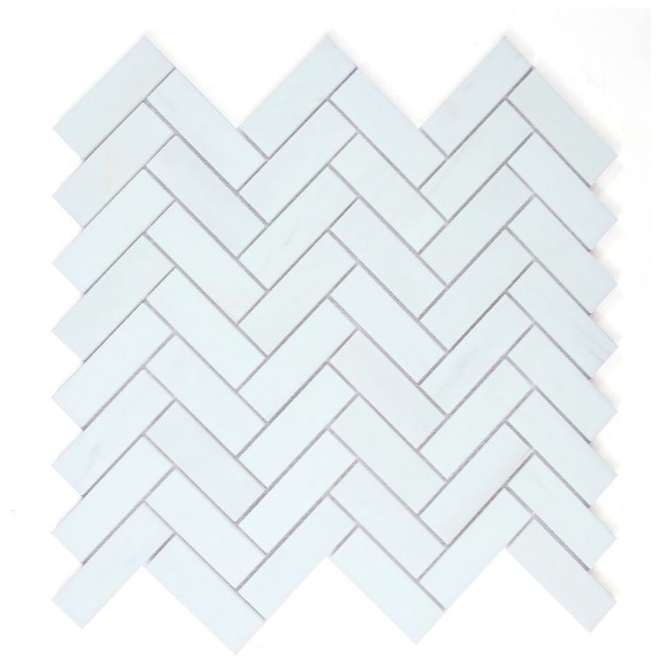 Elysium - Herringbone Dolomite Polished 12 in. x 12.75 in. Marble Mosa ...