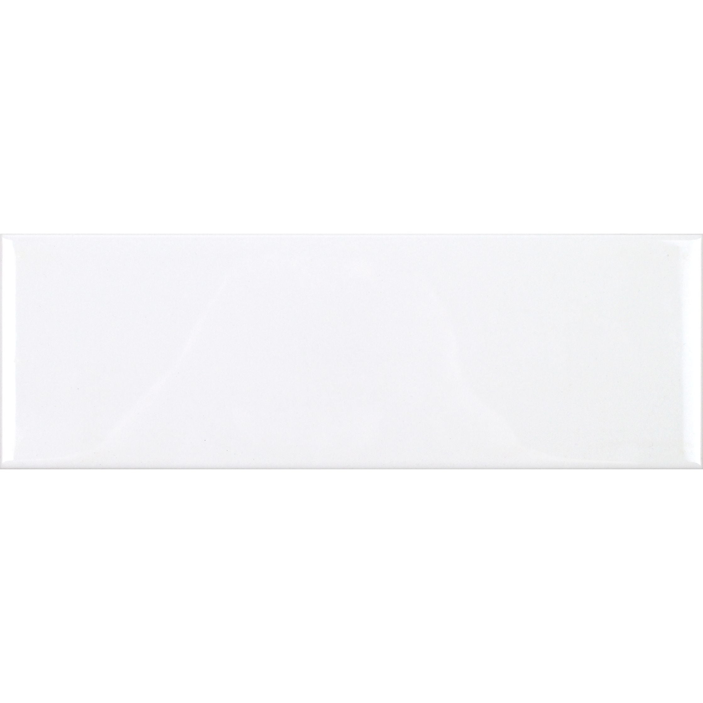 Tesoro - Classic Collection 4" x 12" Ceramic Subway Tile - Glossy Whit ...