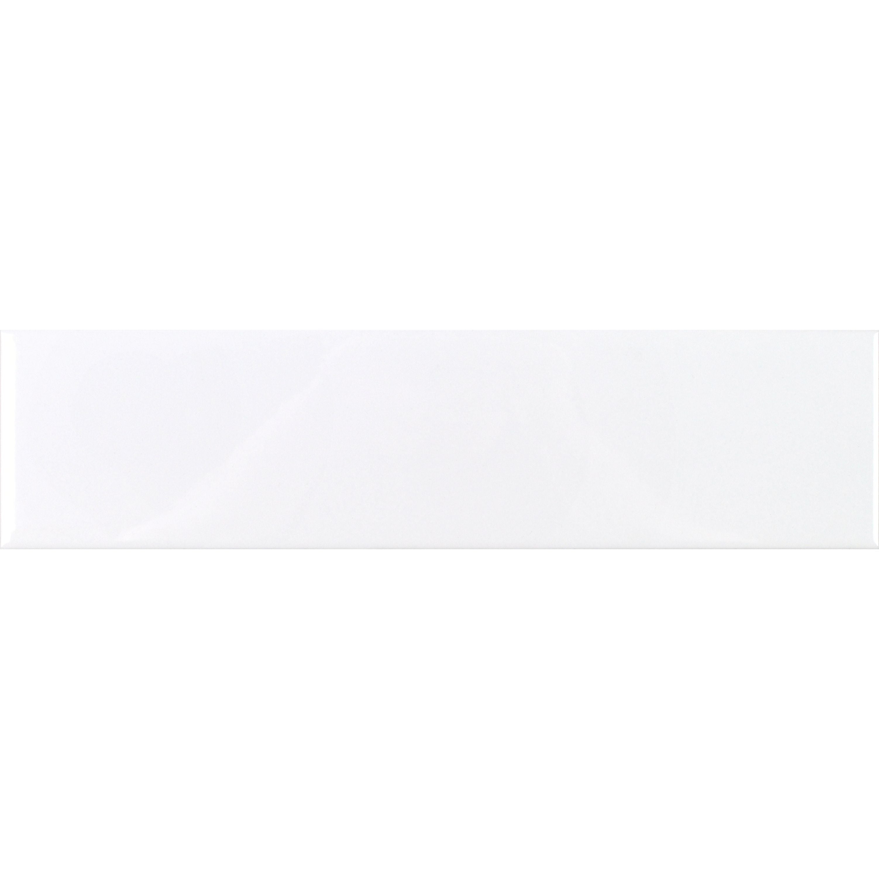 Tesoro - Classic Collection 4" x 16" Ceramic Subway Tile - Glossy Whit ...
