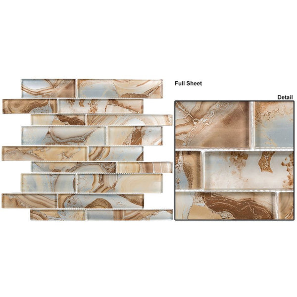 Bellagio - Magical Forest Collection - Glass Random Brick Mosaic - Cin ...